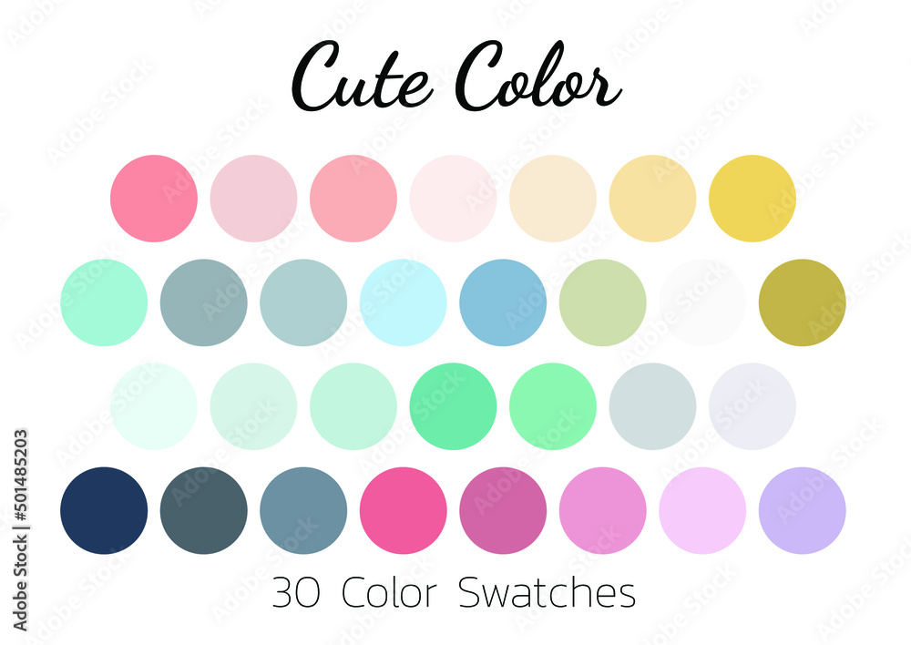 Collection Color palette, swatch color palette, Flat vector ...
