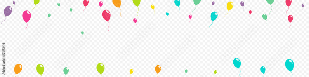 Cute Helium Ballon Vector Panoramic Transparent Stock Vector | Adobe Stock