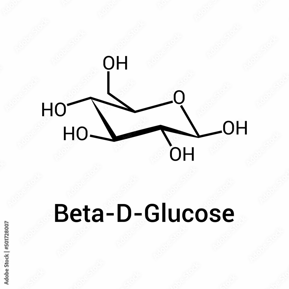 chemical structure of Glucose (C6H12O6) Stock Vector | Adobe Stock