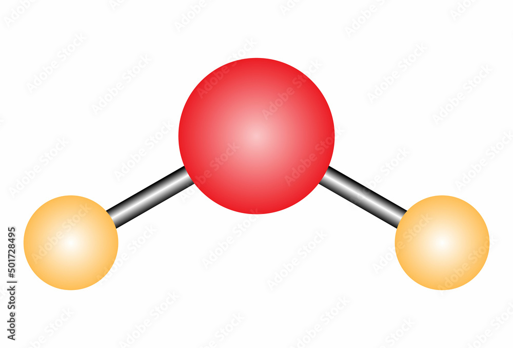 chemical structure of deuterium oxide (D2O) Stock Vector | Adobe Stock