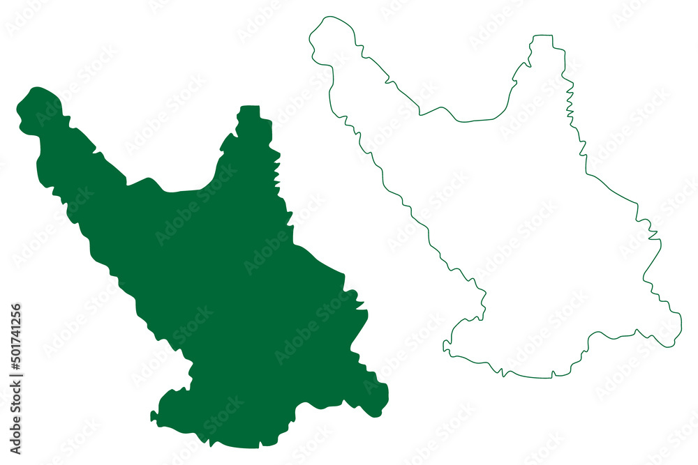 Dassen Island (Republic of South Africa, RSA) map vector illustration ...