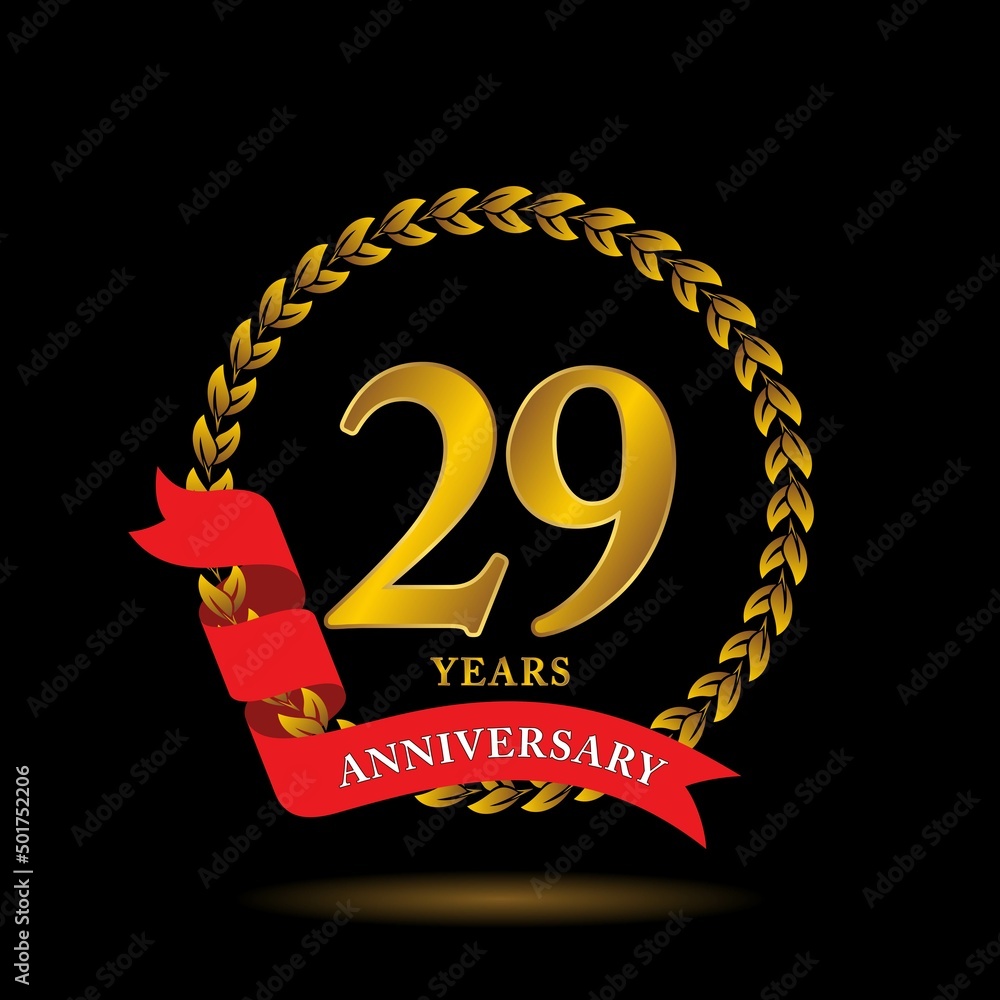 Vector de Stock 29th Anniversary logo. Anniversary celebration template ...