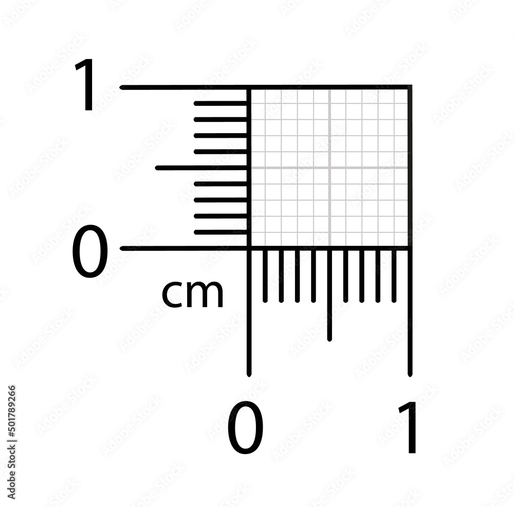 Vector illustration of corner rulers from isolated on white background ...