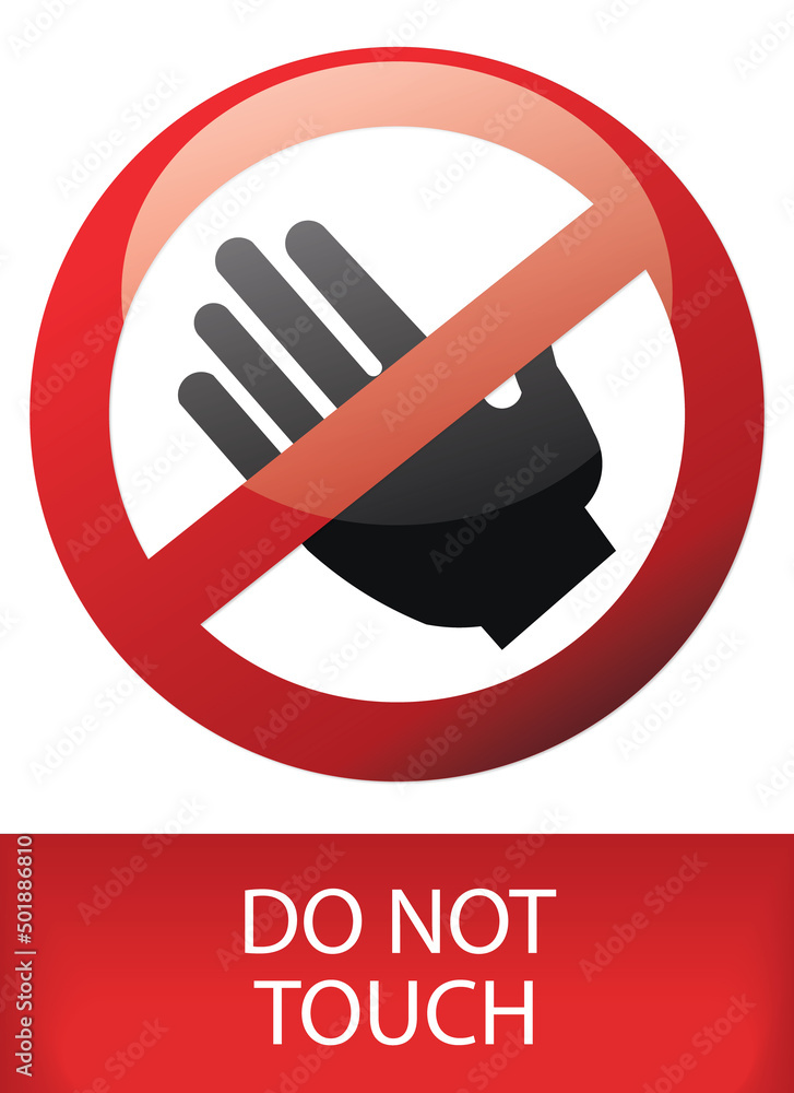 please do not touch sign Stock Illustration | Adobe Stock