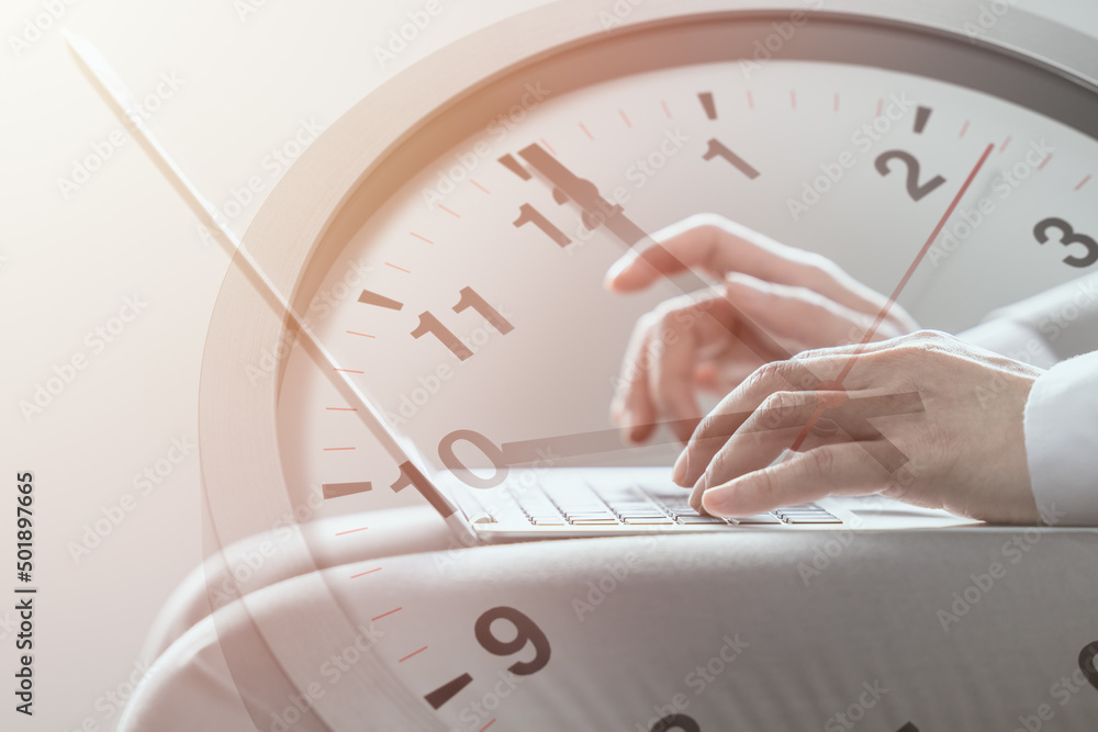 Business times working hours with digital communication technology ...