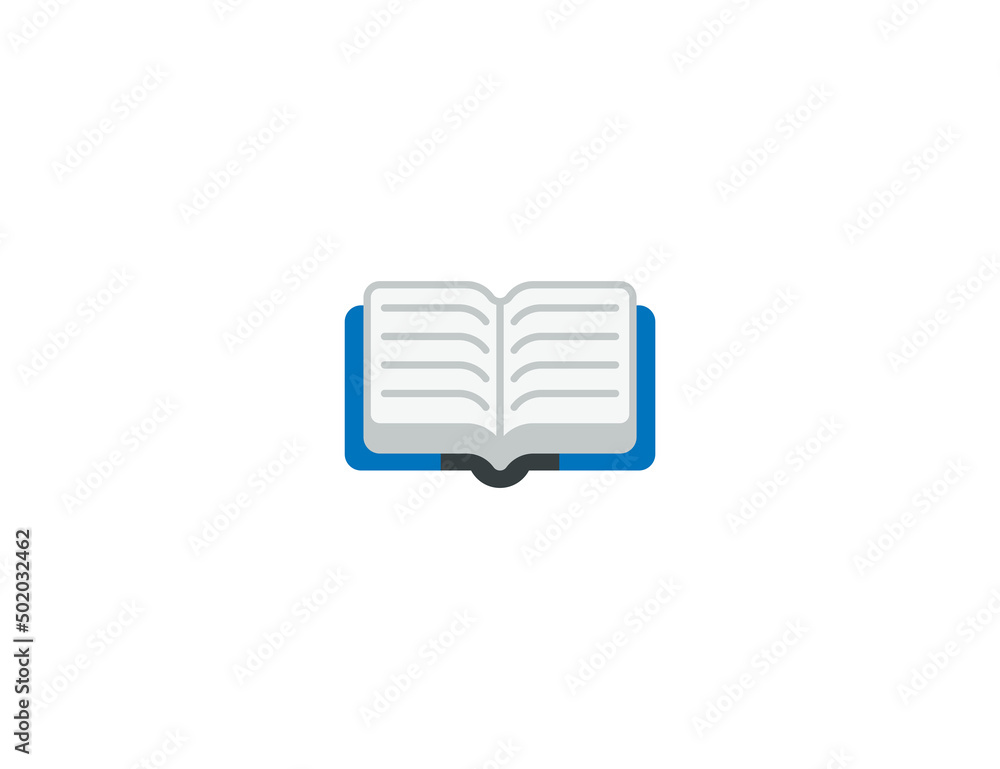 Open Book Vector Isolated Emoticon. Book Icon Stock Vector | Adobe Stock