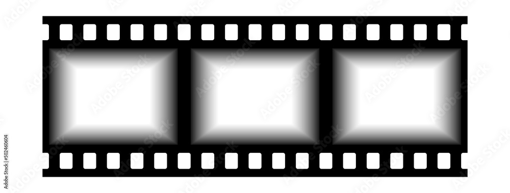Movie reel template. Blank vintage film strip Stock Vector | Adobe Stock