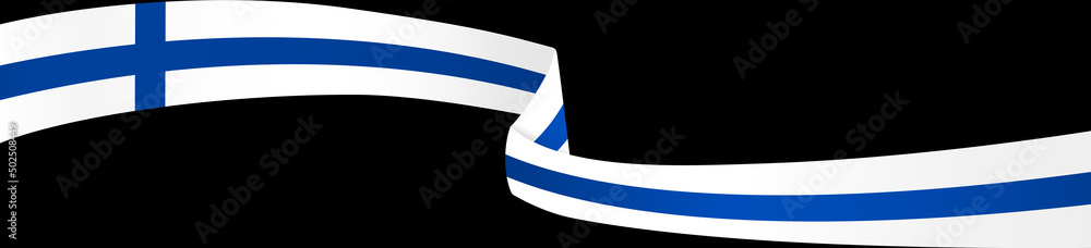 Finland flag wave isolated on png or transparent background,Symbol ...