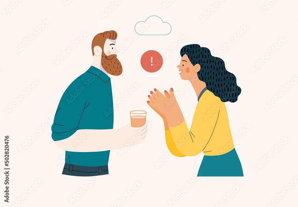 People portrait - Conversation -Modern flat vector concept illustration ...