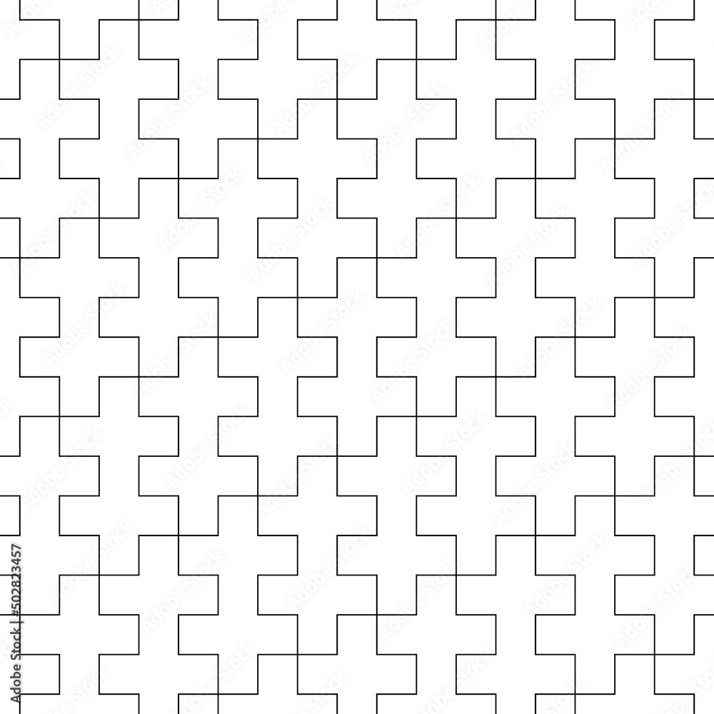 Seamless Sayagata pattern. Repeated interlocking manji background ...