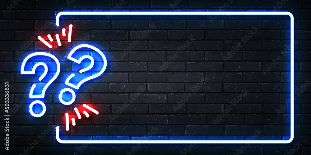 Image vectorielle Stock Vector realistic isolated neon sign of Quiz ...