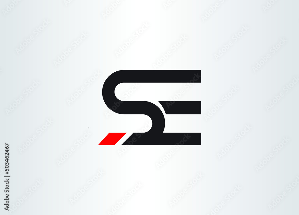 Initial Letter SE Logo Template Design Stock Vector | Adobe Stock