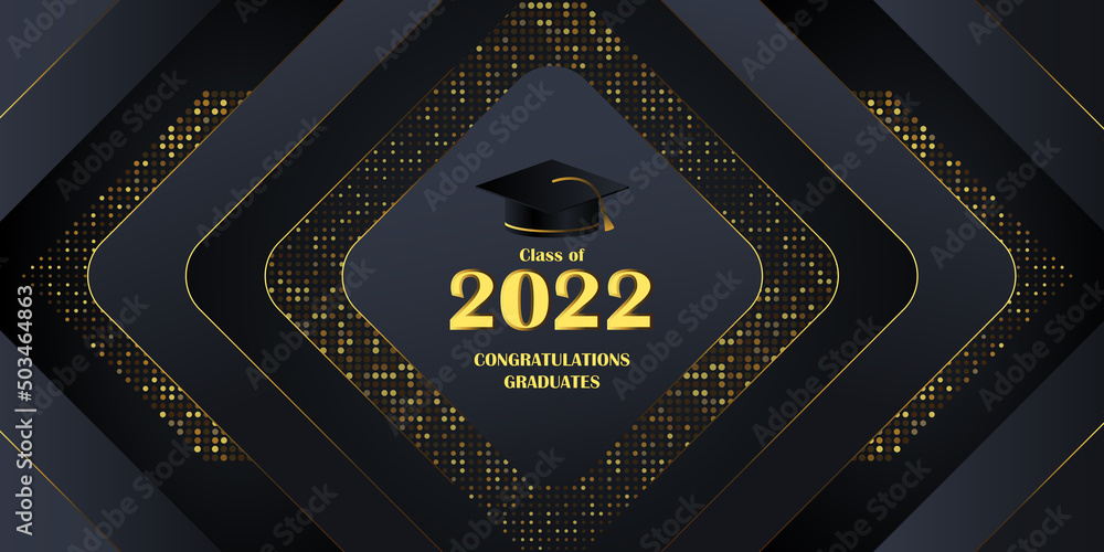 vector text lettering class of 2022 graduation in high school or ...
