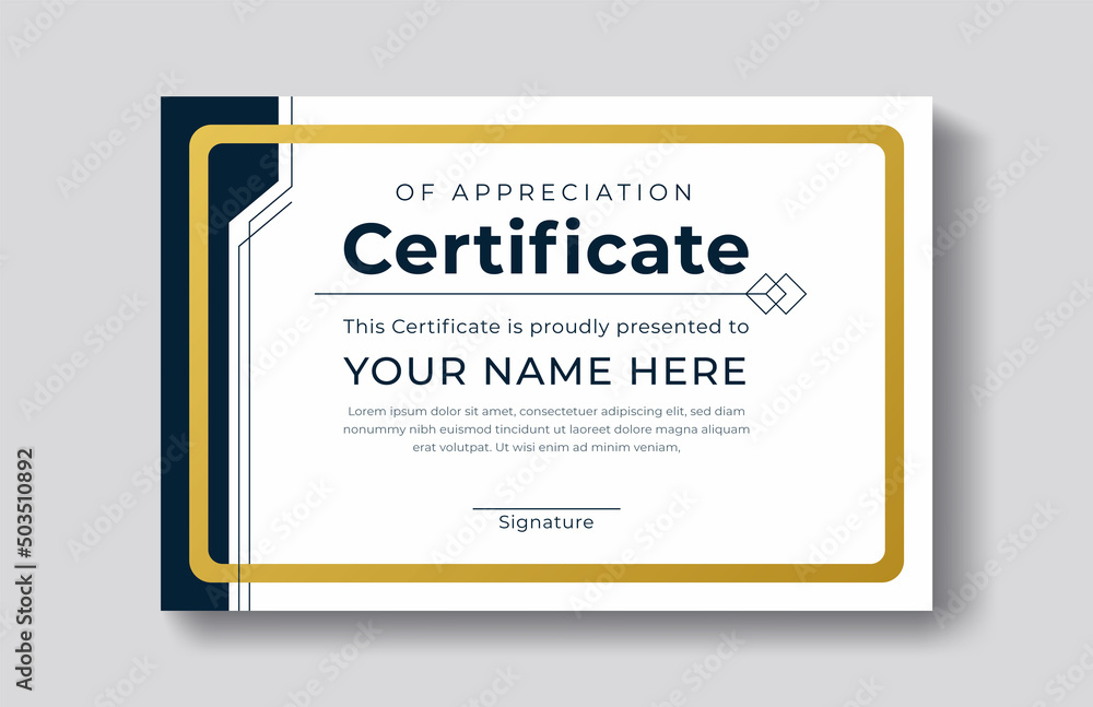 Стоковое векторное изображение «Modern certificate appreciation ...