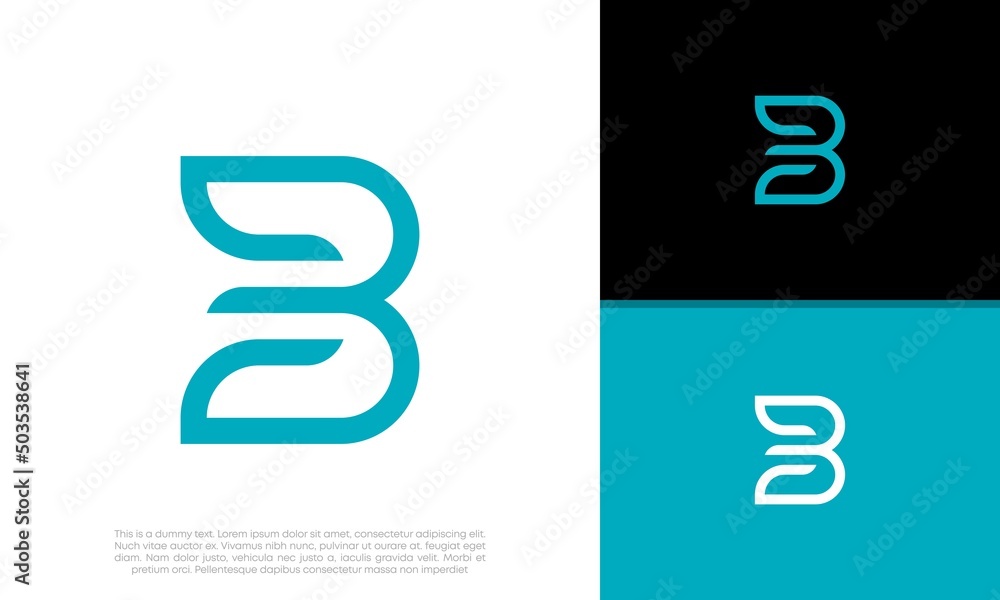 Initials B logo design. Initial Letter Logo. Stock Vector | Adobe Stock