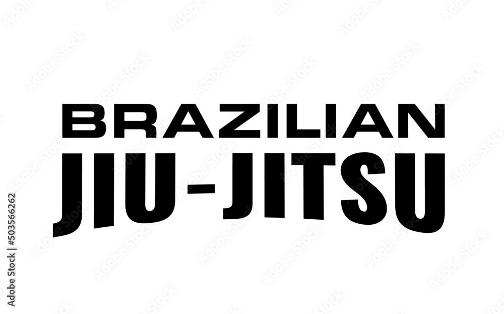 Vetor Brazilian Jiu-jitsu text logo. BJJ word mark logotype. Black bjj ...