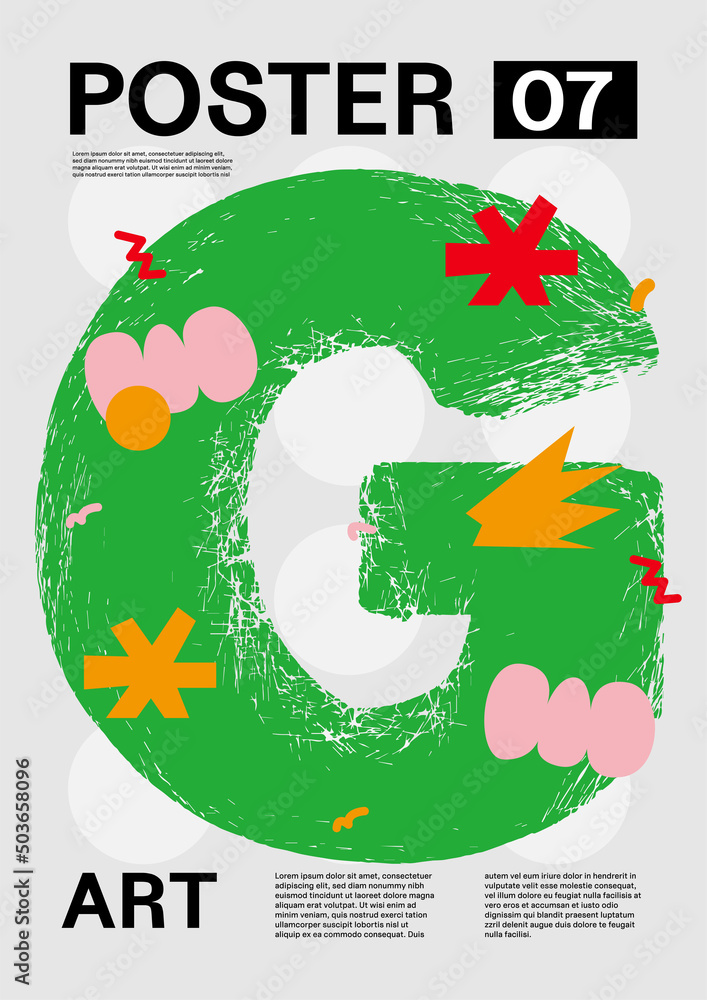 Стоковое векторное изображение «Letter G. Poster layout design ...
