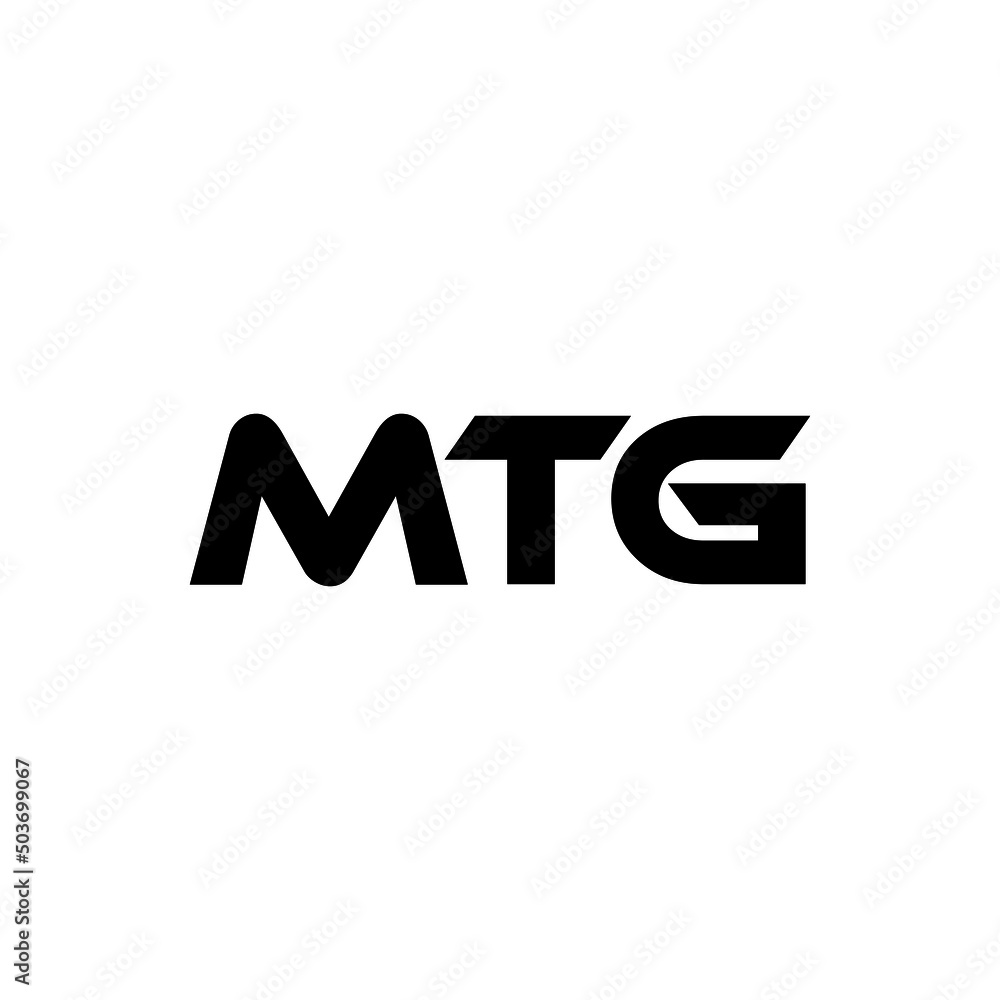 MTG letter logo design with white background in illustrator, vector ...