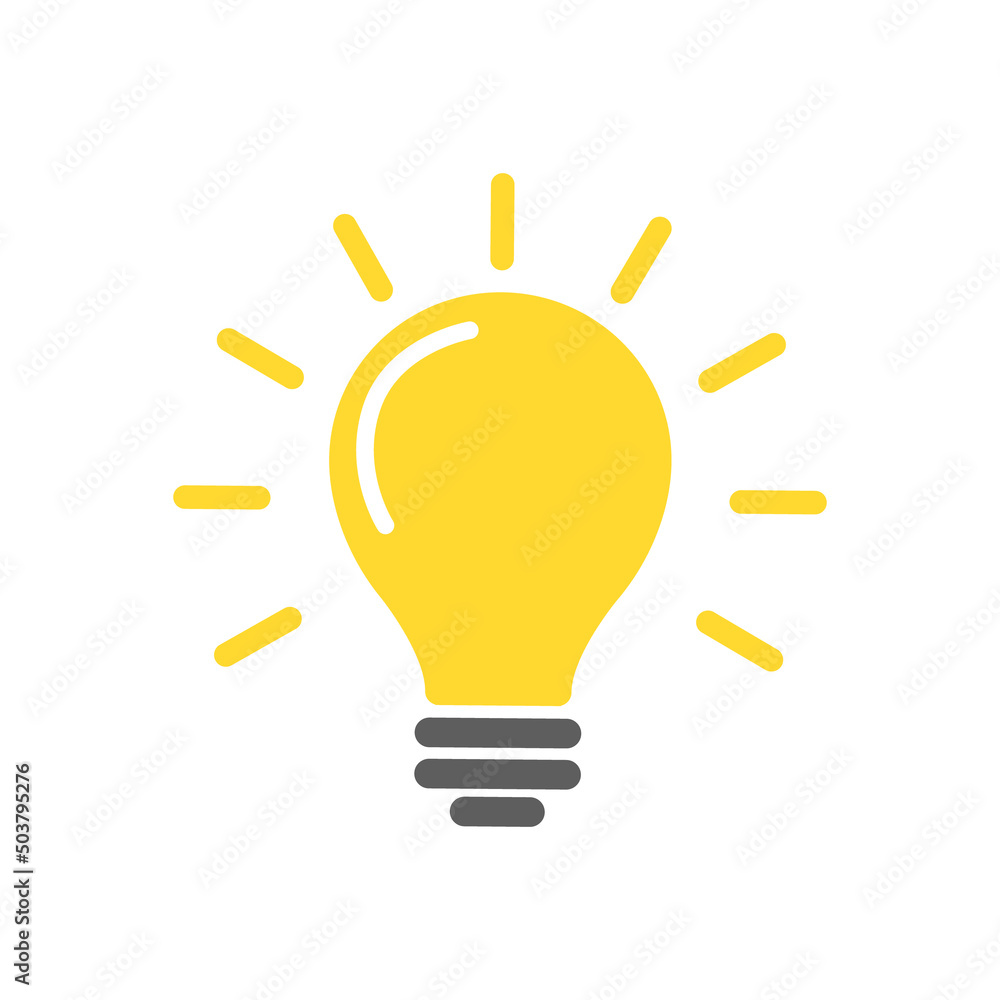 Glowing light bulb. Ideas, creative and analytical thinking concept ...