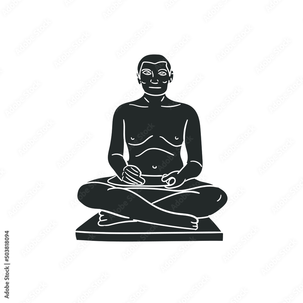 Scribe Icon Silhouette Illustration. Ancient Egypt Vector Graphic ...