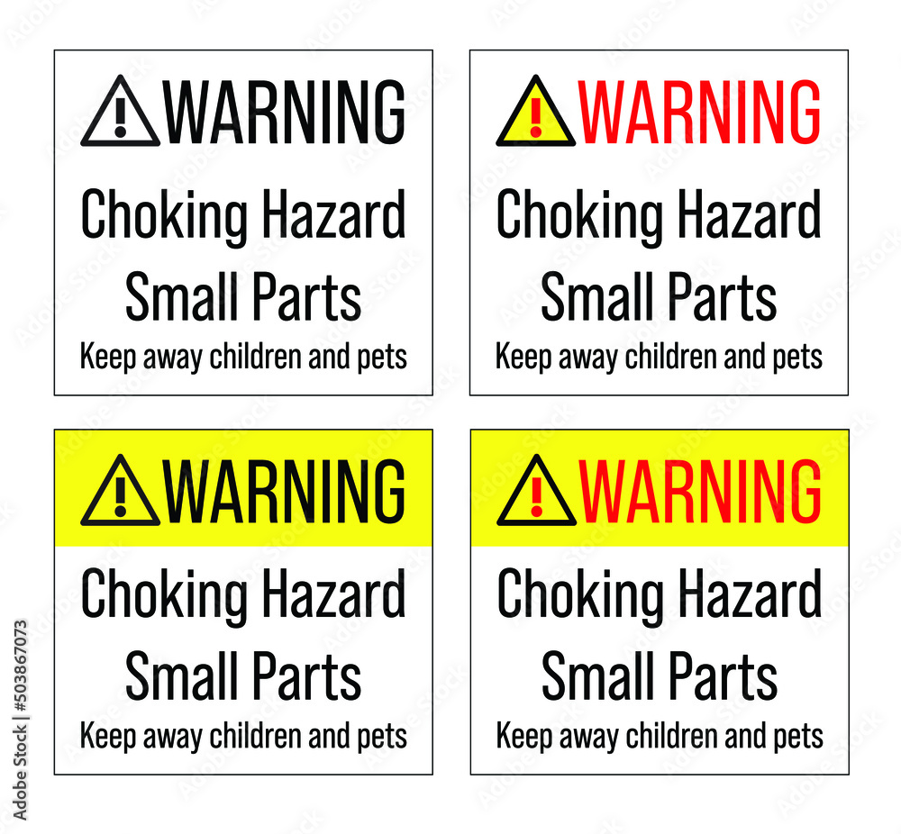 warning choking harzard small part with warning sign can be use for ...