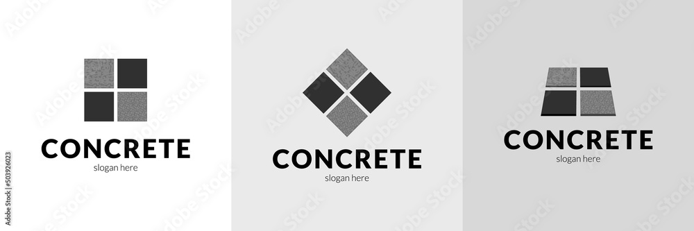Elegant concrete logo Stock Vector | Adobe Stock
