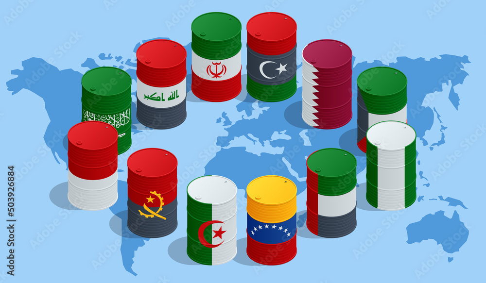 Isometric Organization of the Petroleum Exporting Countries, OPEC. Oil ...