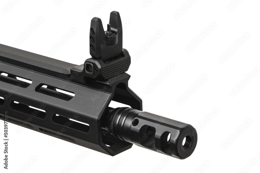 Modern automatic rifle isolated on white. Weapons for police, special ...