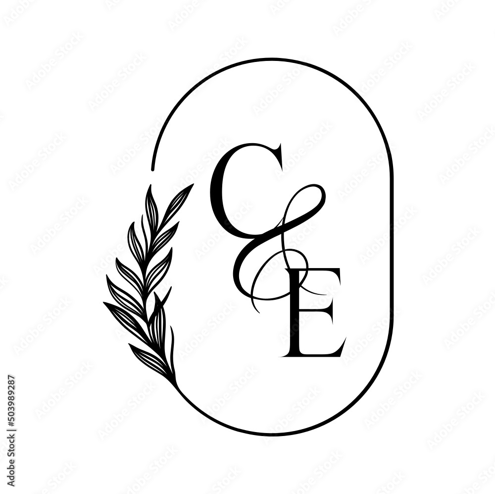ec, ce, Elegant Wedding Monogram, Wedding Logo Design, Save The Date ...