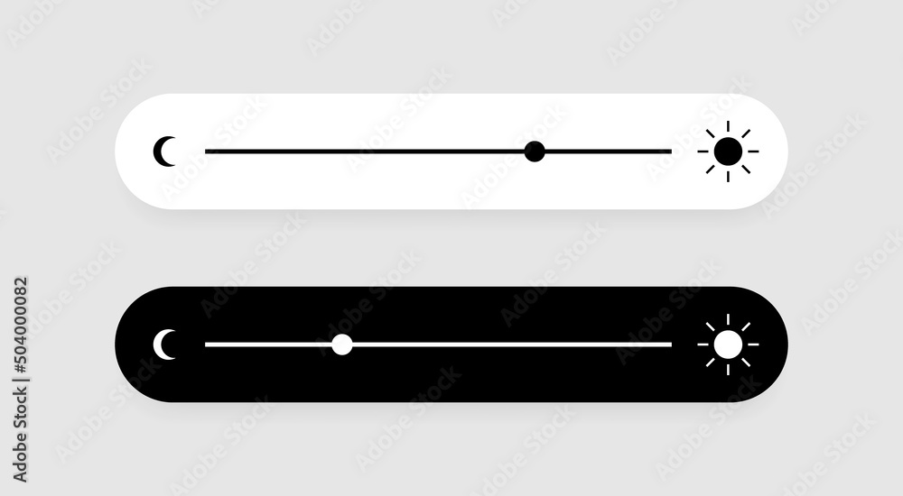 Brightness slider level control. Contrast and brightness adjustment ...