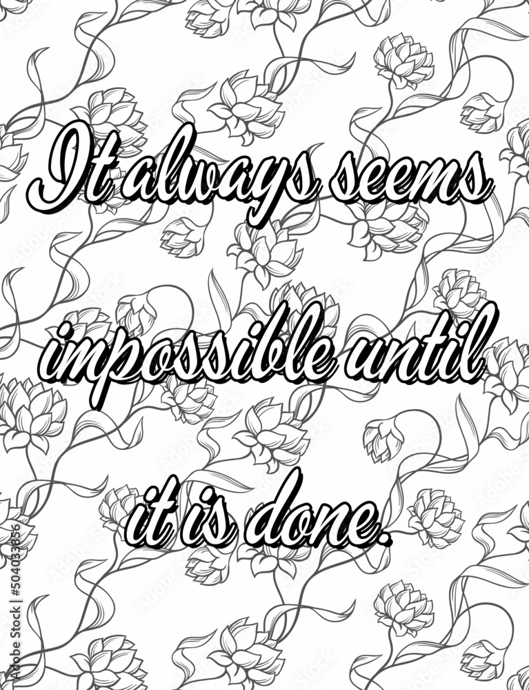 Inspirational Motivational quotes coloring pages, positive Affirmations ...