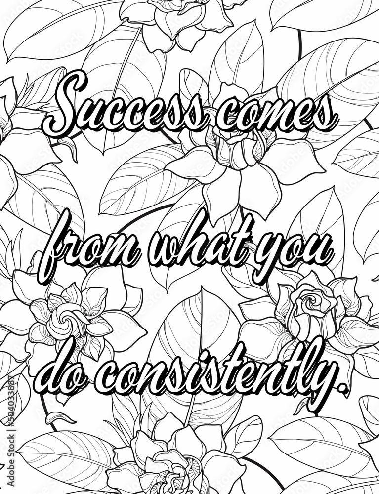Inspirational Motivational quotes coloring pages, positive Affirmations ...