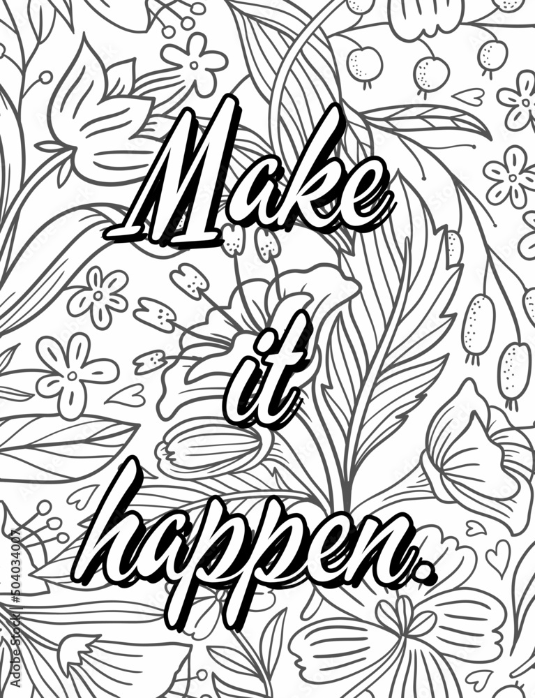 Inspirational Motivational quotes coloring pages, positive Affirmations ...