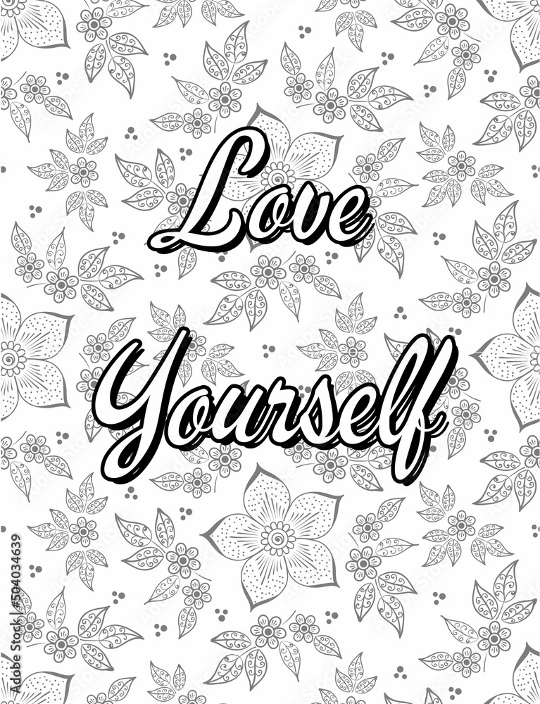 Illustration Stock Inspirational Motivational quotes coloring pages ...