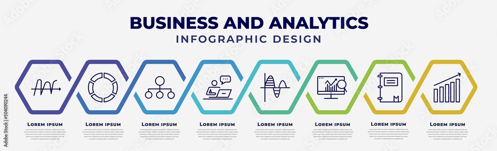 vector infographic design template with icons and 8 options or steps. infographic for business ...