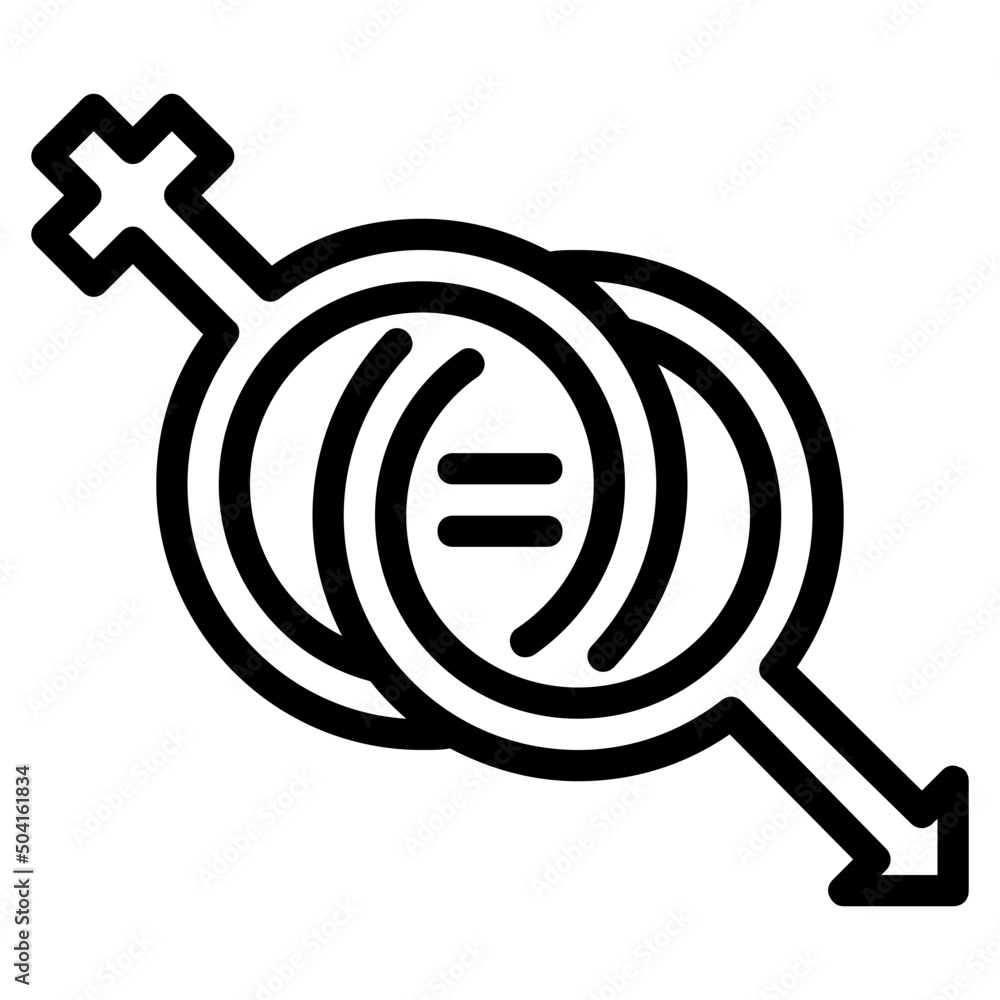 gender equality outline icon Stock Vector | Adobe Stock