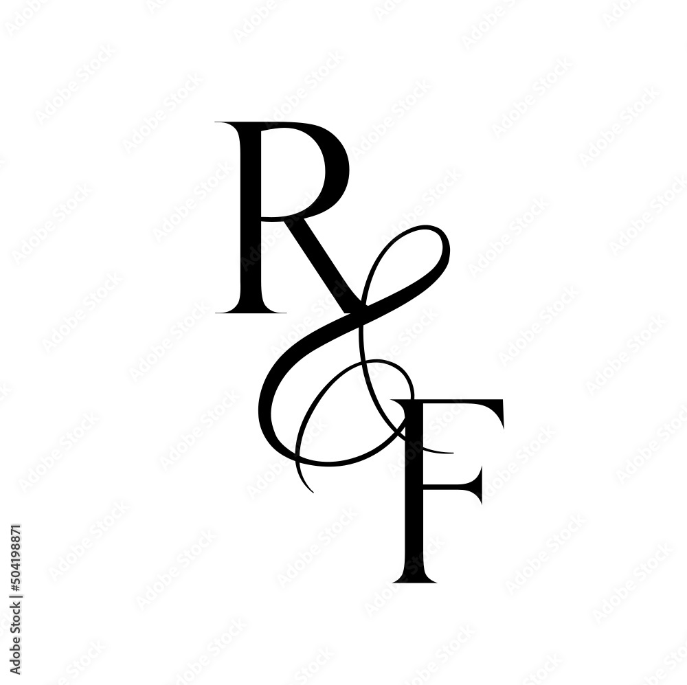 fr, rf, monogram logo. Calligraphic signature icon. Wedding Logo ...