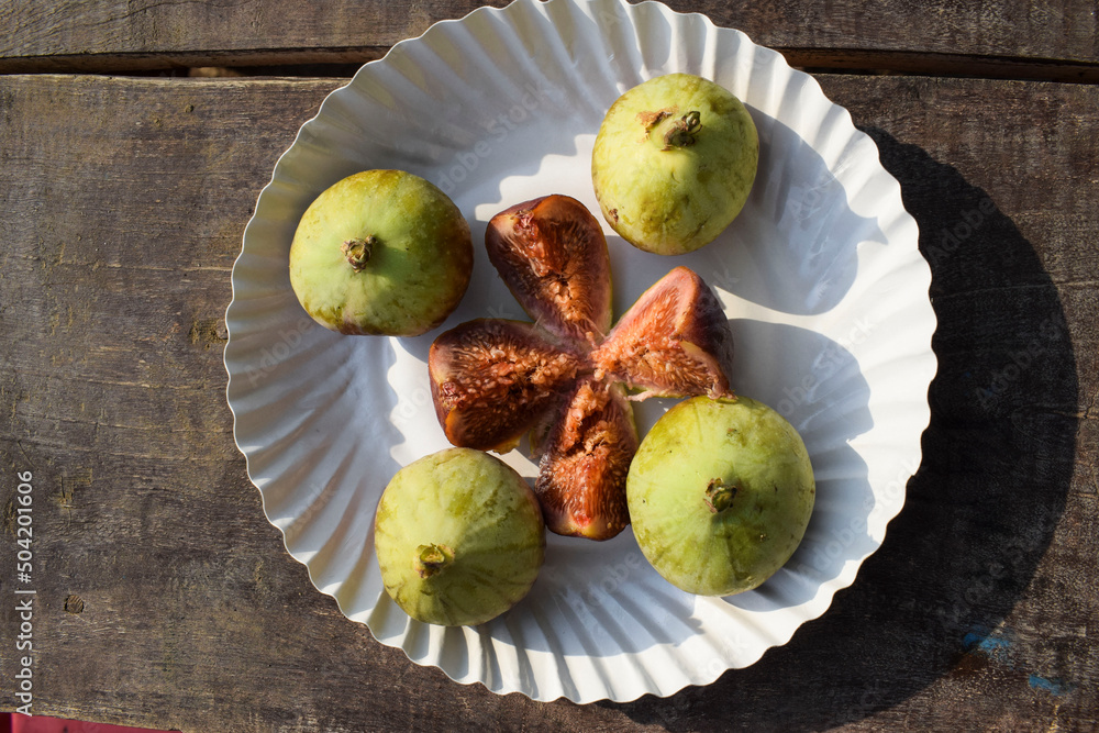 Farm Fresh Ripe Fig fruits also known as Anjeer from India, Asia. Raw ...