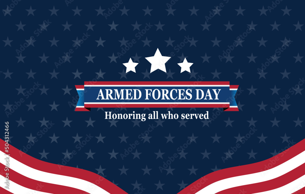 ARMED FORCES DAY , Poster with USA flag Stock Vector | Adobe Stock