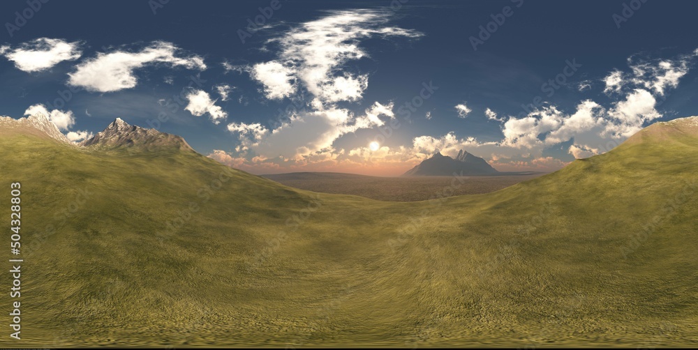 landscape, environment map ,HDRI High resolution map. Round panorama ...