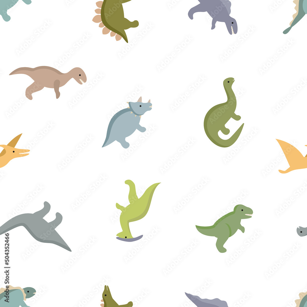 Pattern of Jurassic ancient dinosaurs, prehistoric dino animals ...
