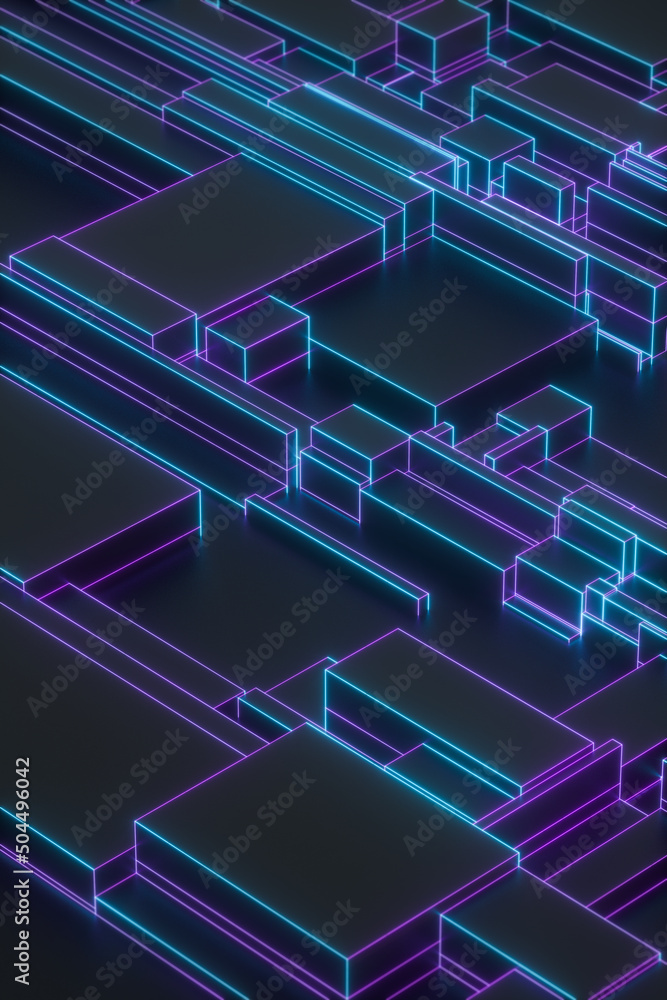 Neon technology background Stock Photo | Adobe Stock