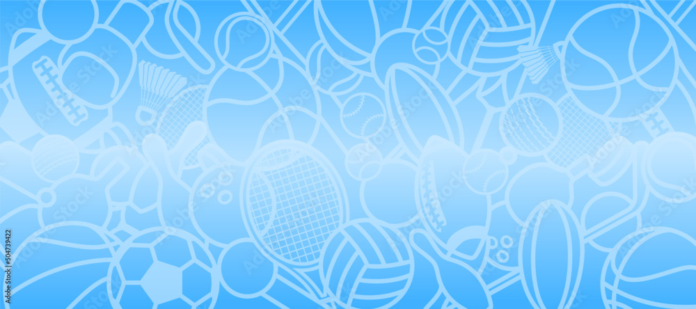 Vector illustration of sports abstract background design with sport ...