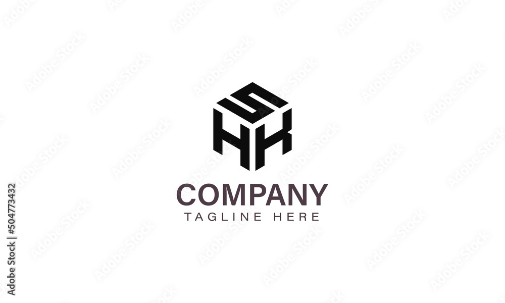 Letter SHK Logo, Three Letter Logo, Alphabet S H K Hexagon Shape Vector ...