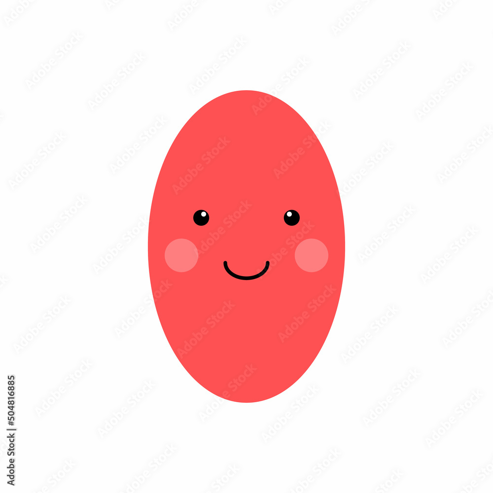 geometry funny ellipse shape for preschool kids. vector illustration ...