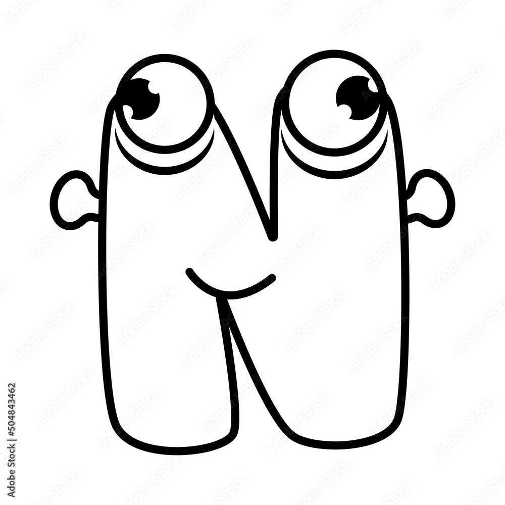 Monster alphabet coloring page book. Coloring page english alphabet for ...