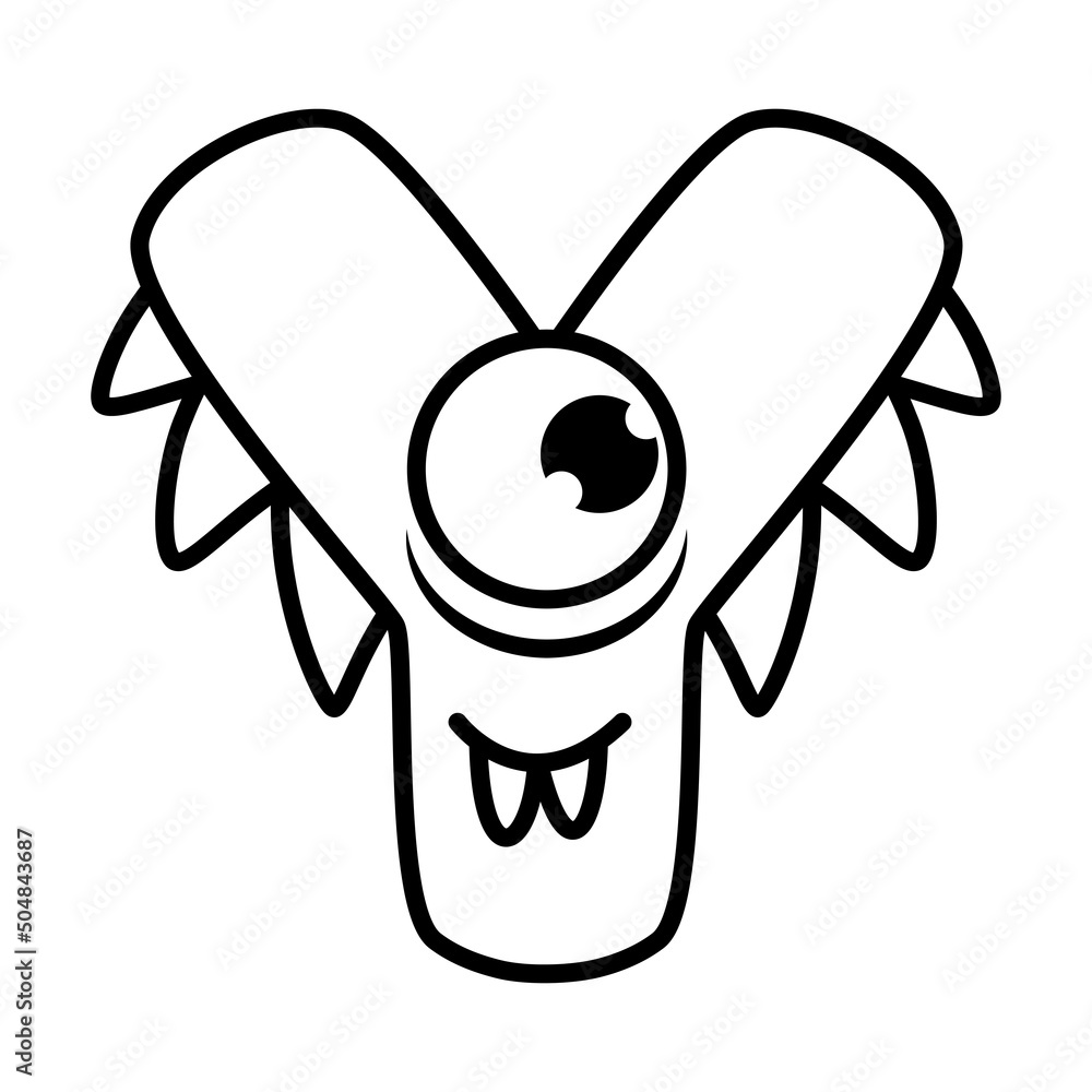 Monster alphabet coloring page book. Coloring page english alphabet for ...