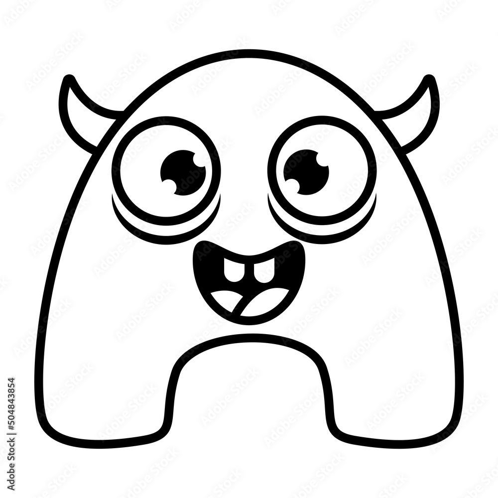 Monster alphabet coloring page book. Coloring page english alphabet for ...