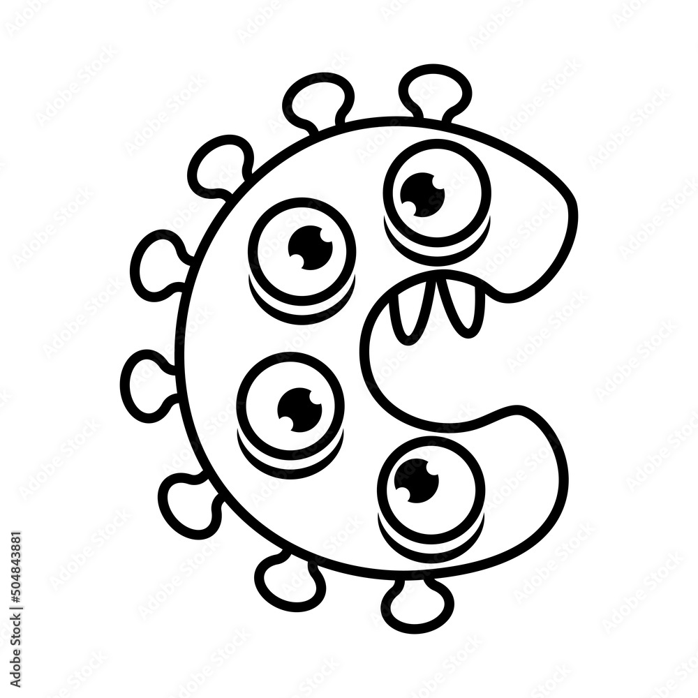Monster alphabet coloring page book. Coloring page english alphabet for ...