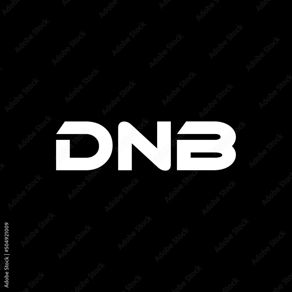 DNB letter logo design with black background in illustrator, vector ...